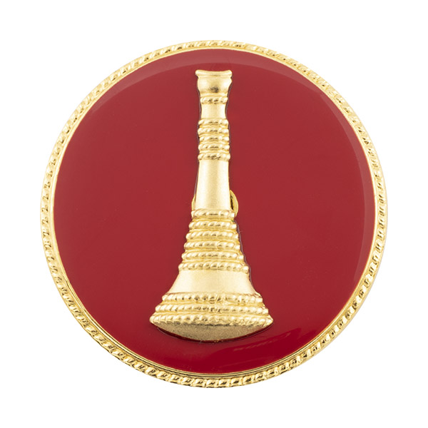 Smith & Warren M840 Standing Bugle Enameled Hat Disc | Nelson & Co.